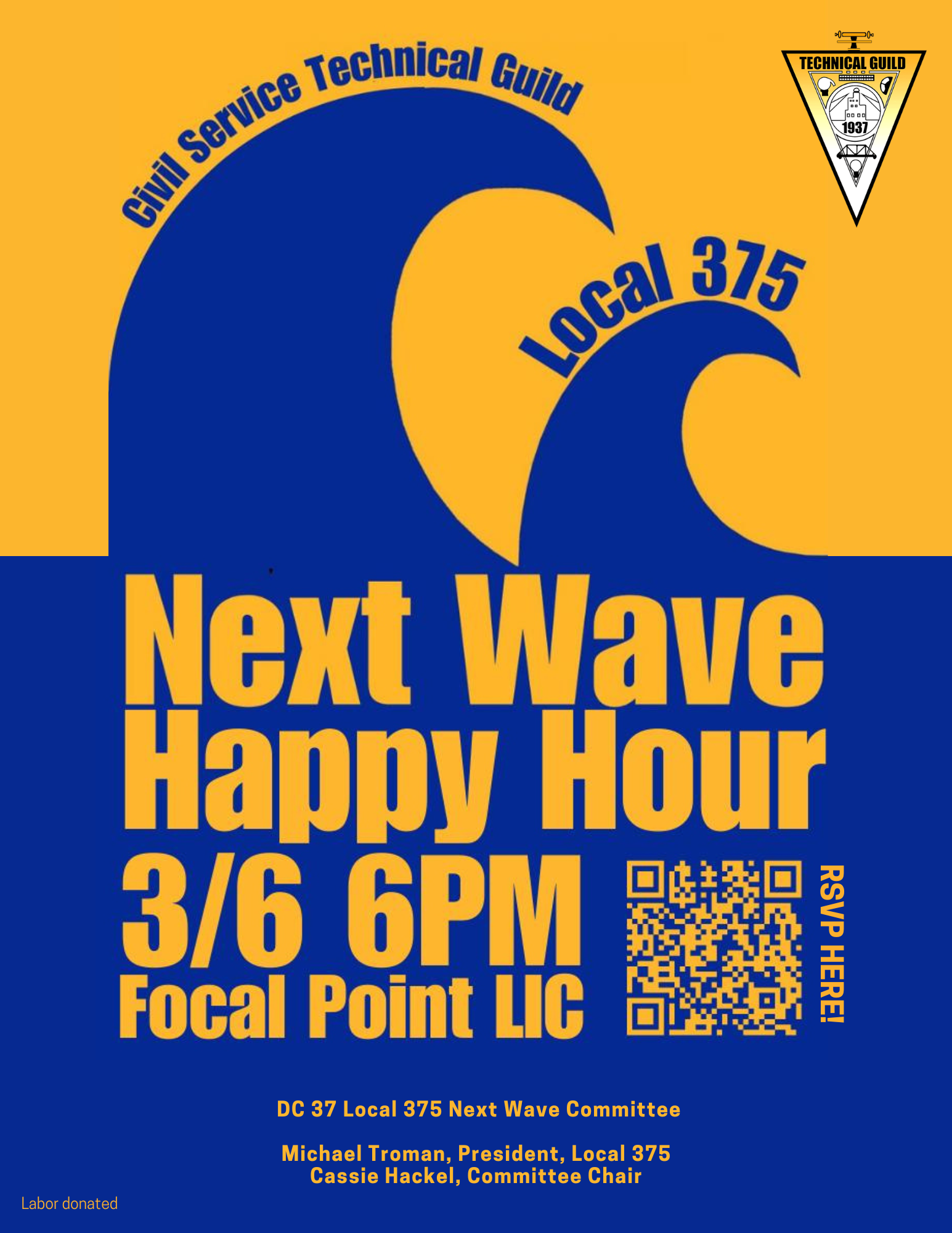 Next Wave Happy Hour, March 6th | Local 375 AFSCME Union Hall